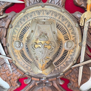 Vintage Coat of Arms | Toledo Spain Shield Wall Decor Hand Carved ...