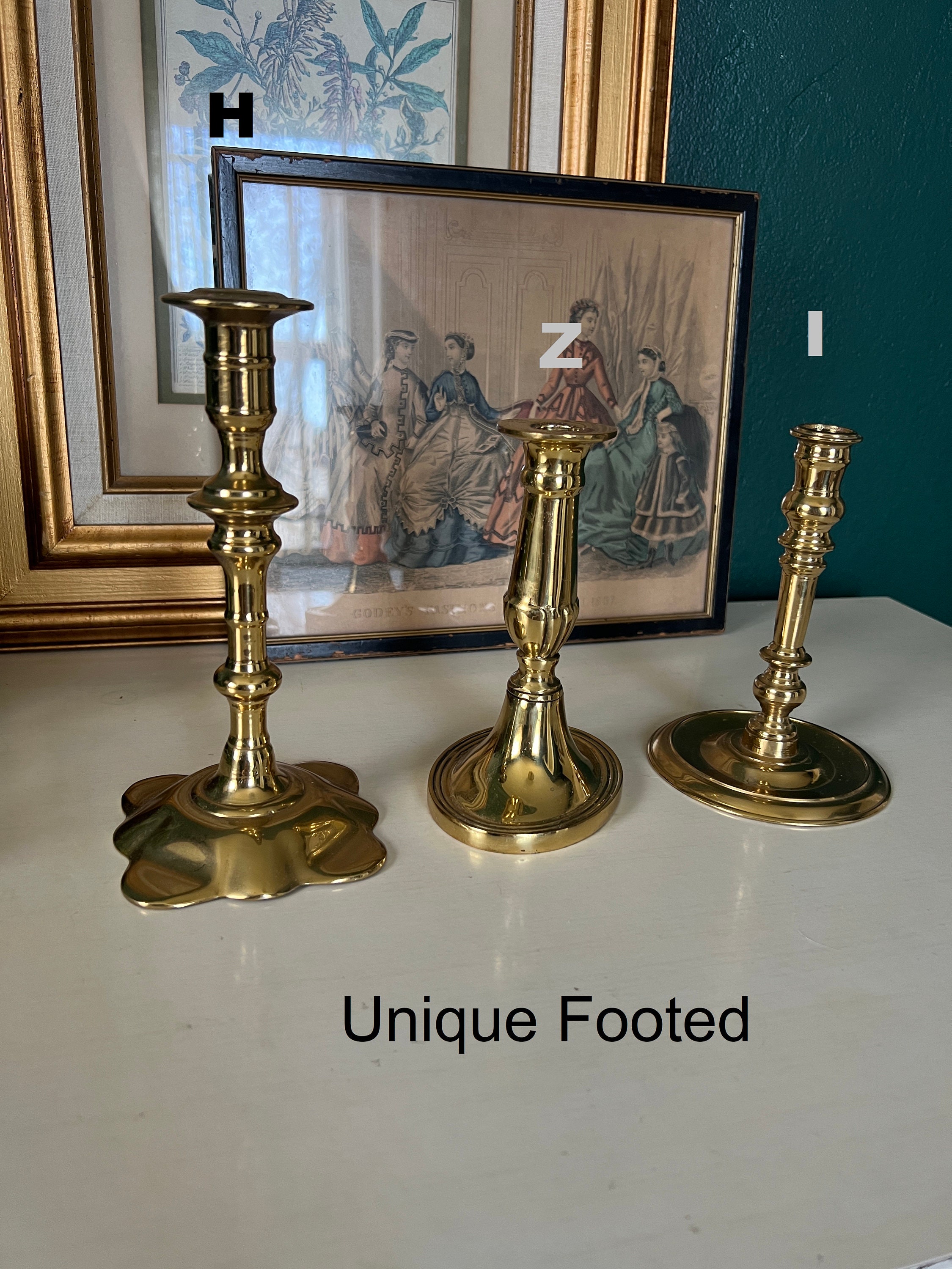 Vintage Gold Candlestick Holder Solid Heavy Weight Pairs Mix & - Etsy