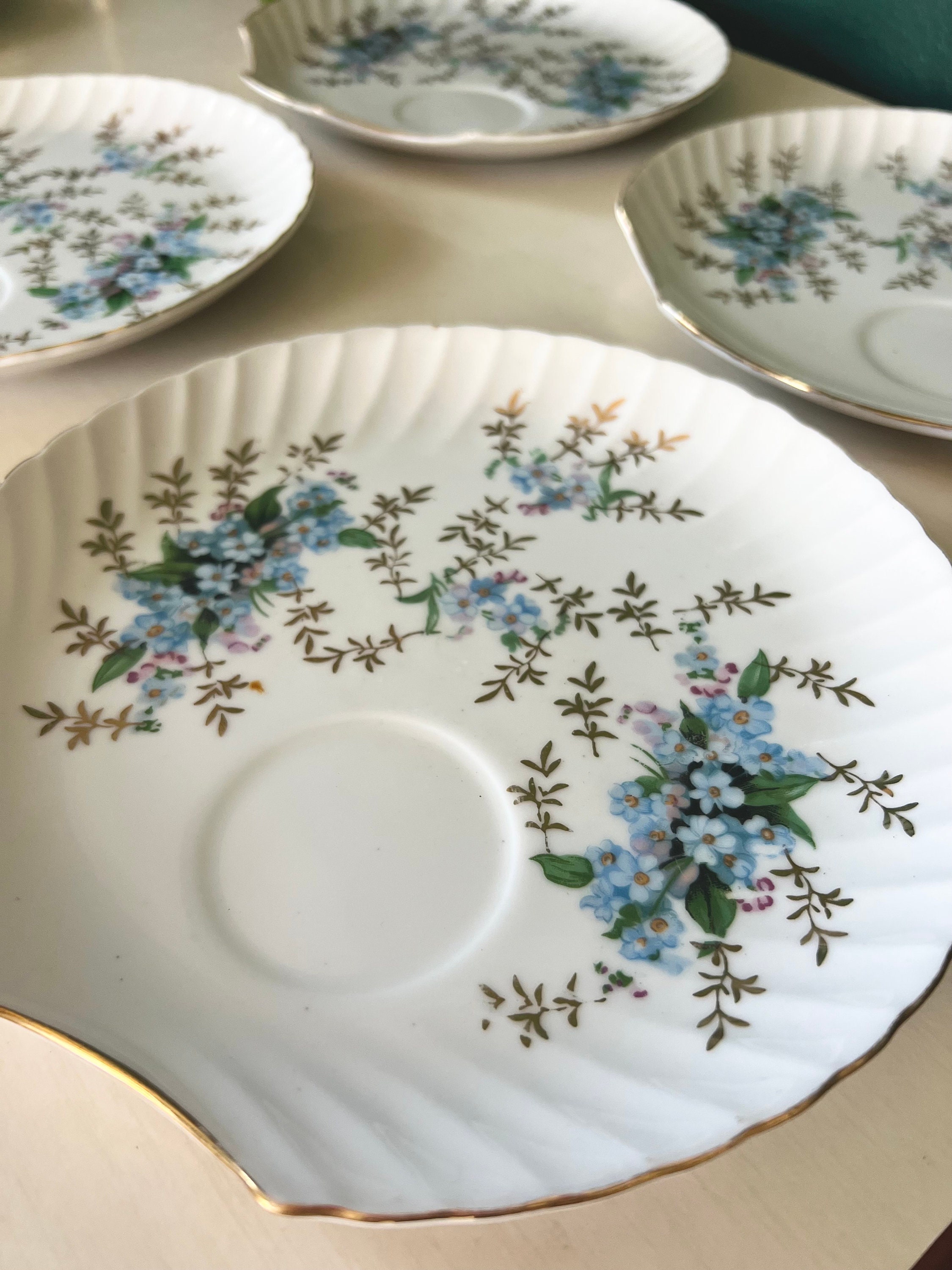 Vintage Japanese Yakama Tea Snack Plates 1950's Shimmering Gold With ...