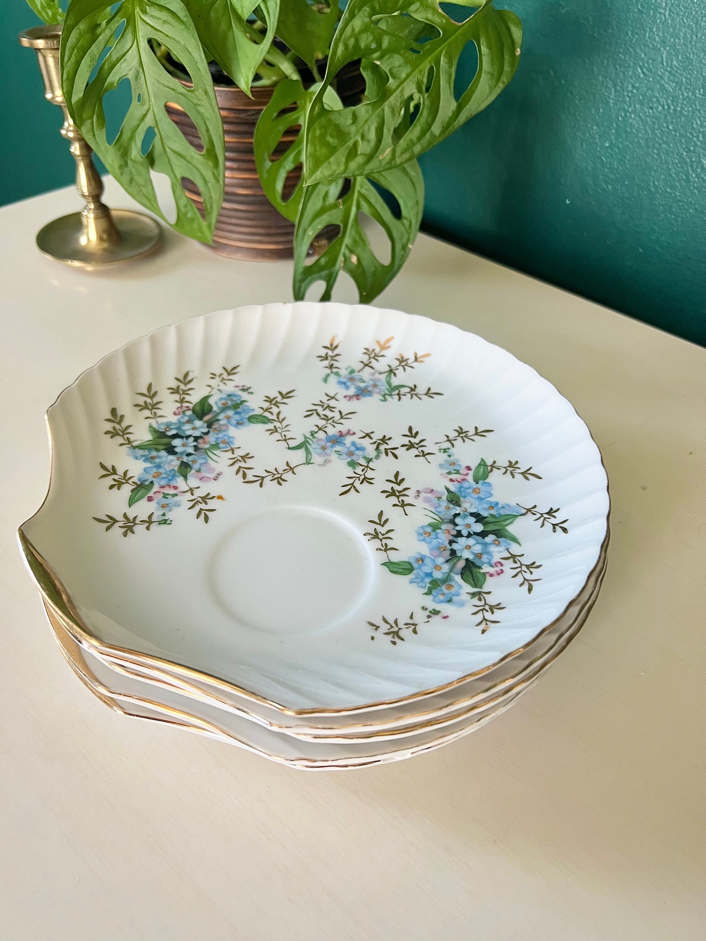 Vintage Japanese Yakama Tea Snack Plates 1950's Shimmering Gold With ...