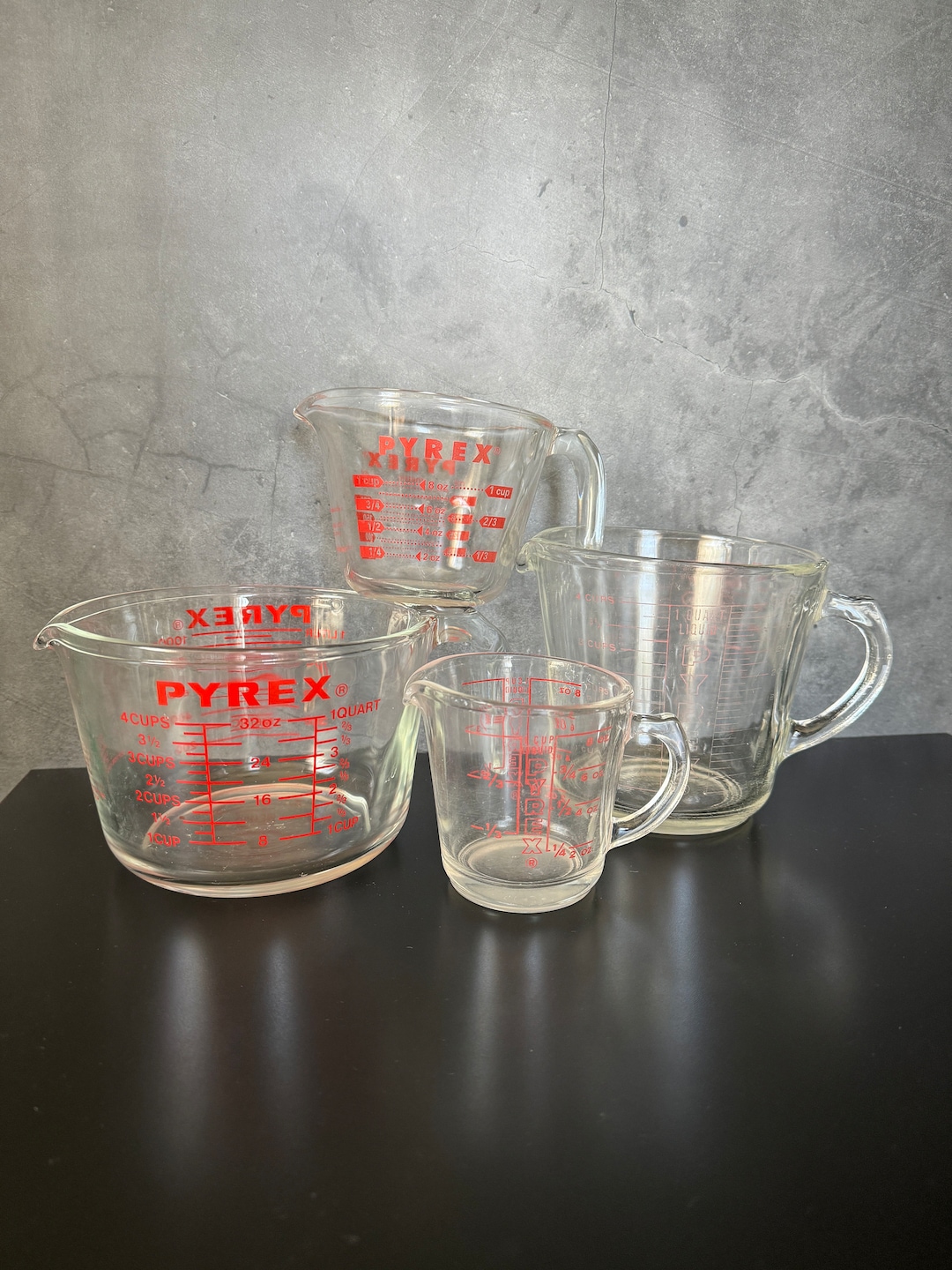 Vintage Pyrex Measuring Cups 1 Cup, 2 Cups and 8 Cups | Made in USA ...
