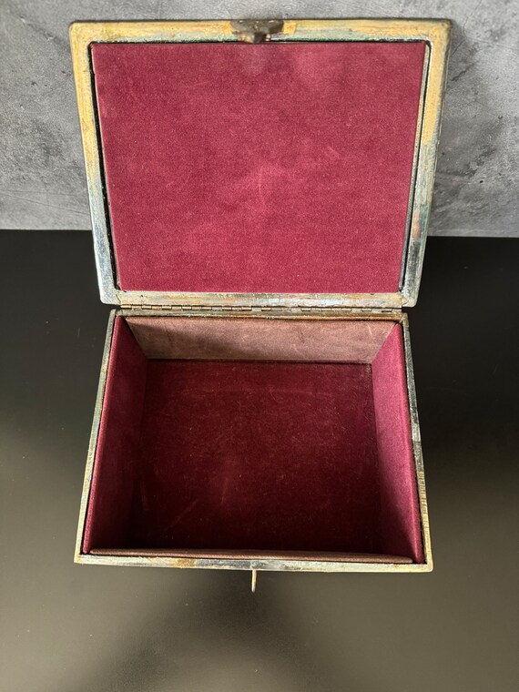 Antique Metal Chest Box Golden Bronze very Heavyweigh… - Gem