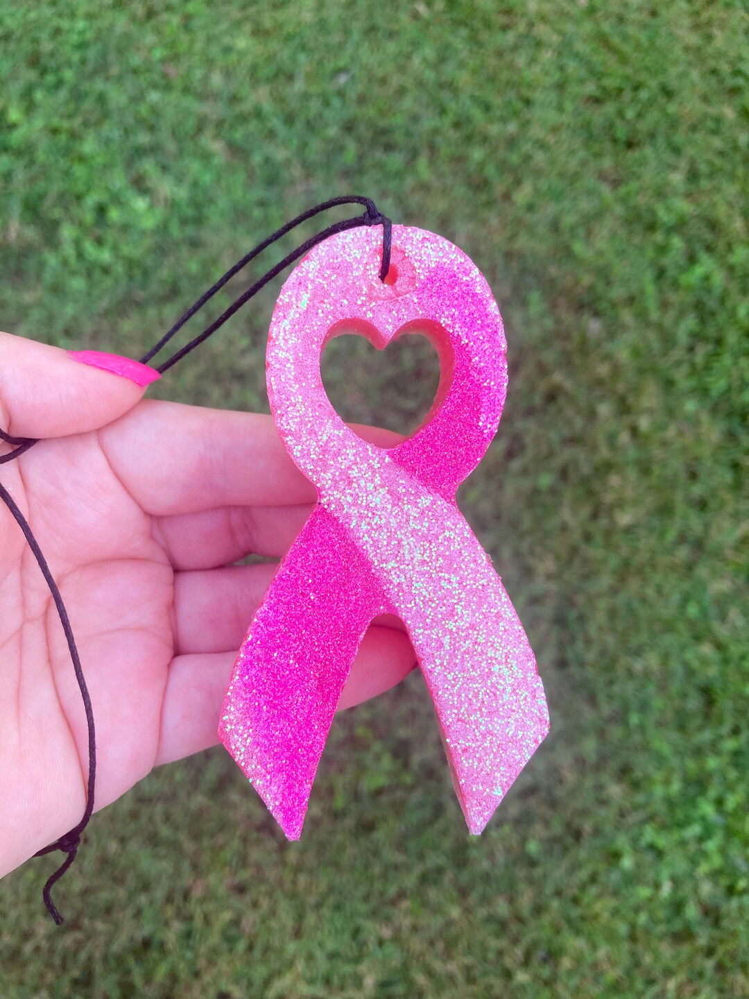 Breast Cancer Ribbon Car Freshie, Breast Cancer Awareness Month, Pink ...
