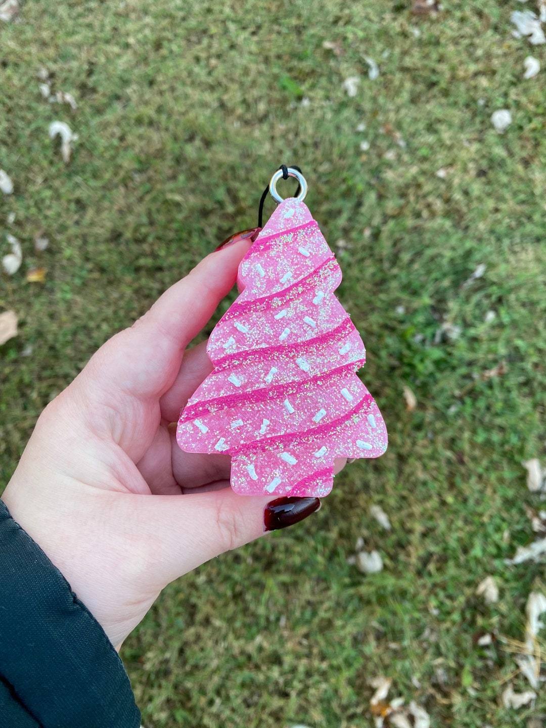 Pink Christmas Tree Cake Car Freshie, Christmas Tree Car Air Freshener ...
