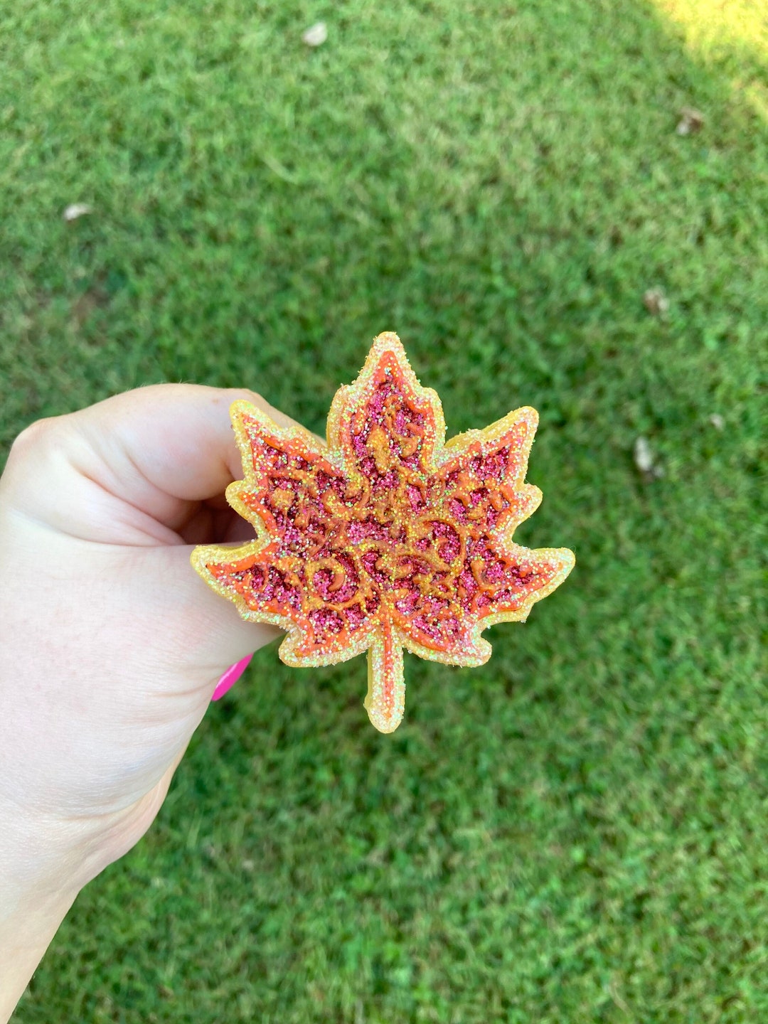 Pretty Autumn Leaf Car Freshie, Fall Car Air Freshener, Vent Clip, Fall ...
