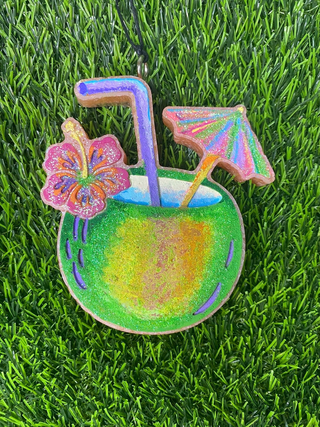 Tropical Coconut Drink Car Freshie, Summer Car Freshie, Summer Car Air ...