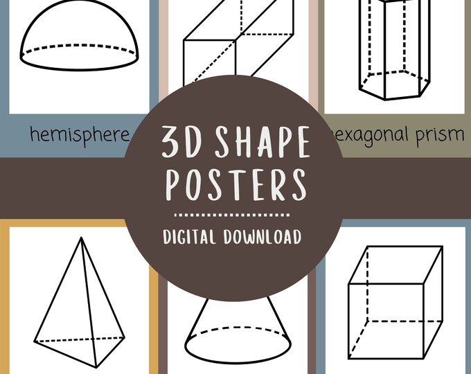 3D Shape Posters for Classroom, 3D Shape Posters Display for Classroom ...