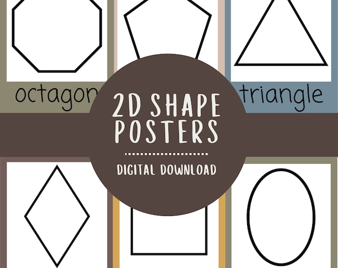 2D Shape Posters | Geometry Posters | Classroom Display | Math ...