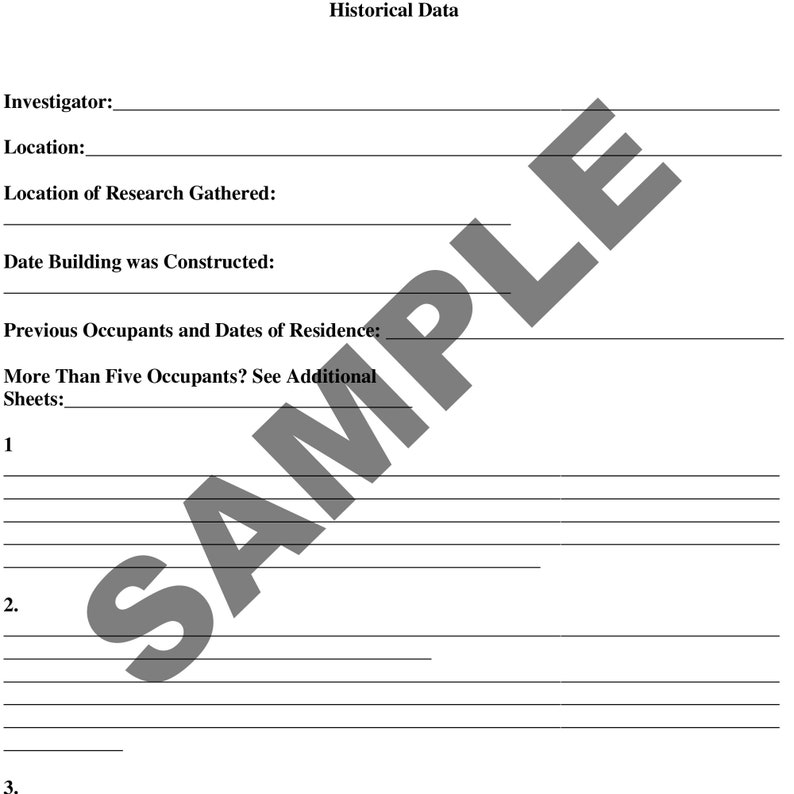 Paranormal Investigator Log Files - Etsy