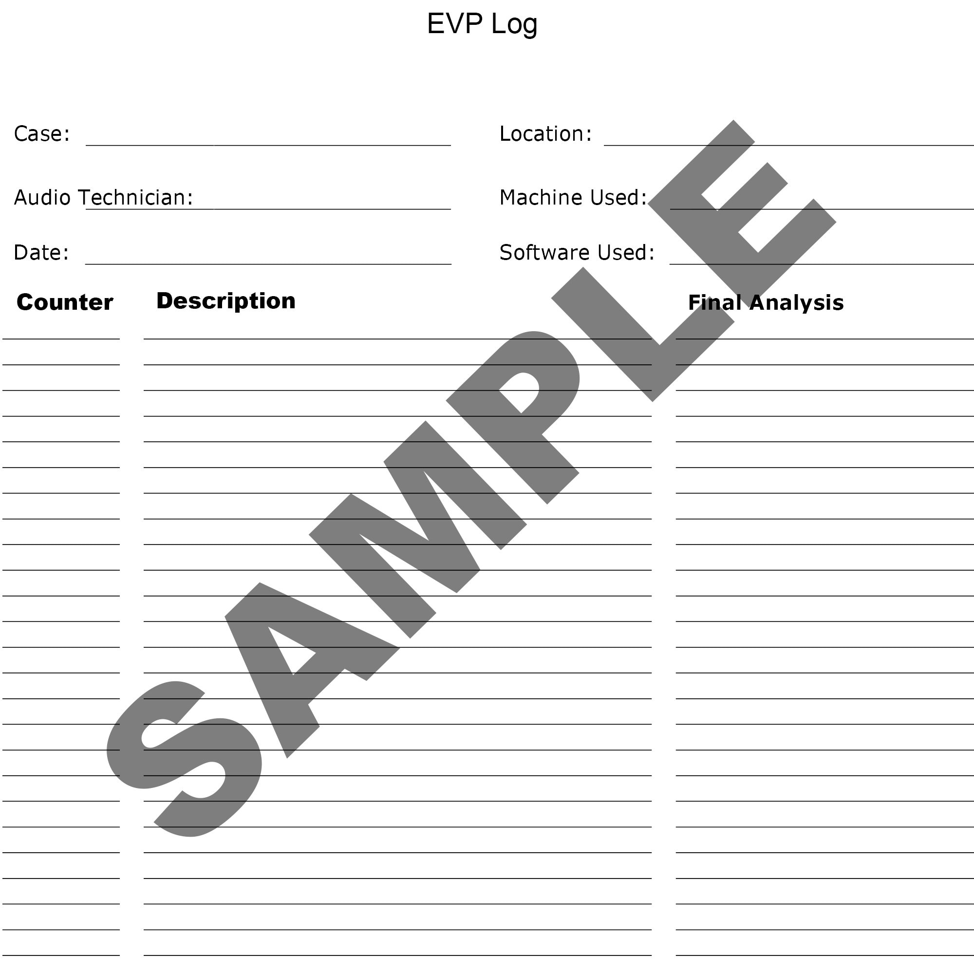 Paranormal Investigator Log Files - Etsy