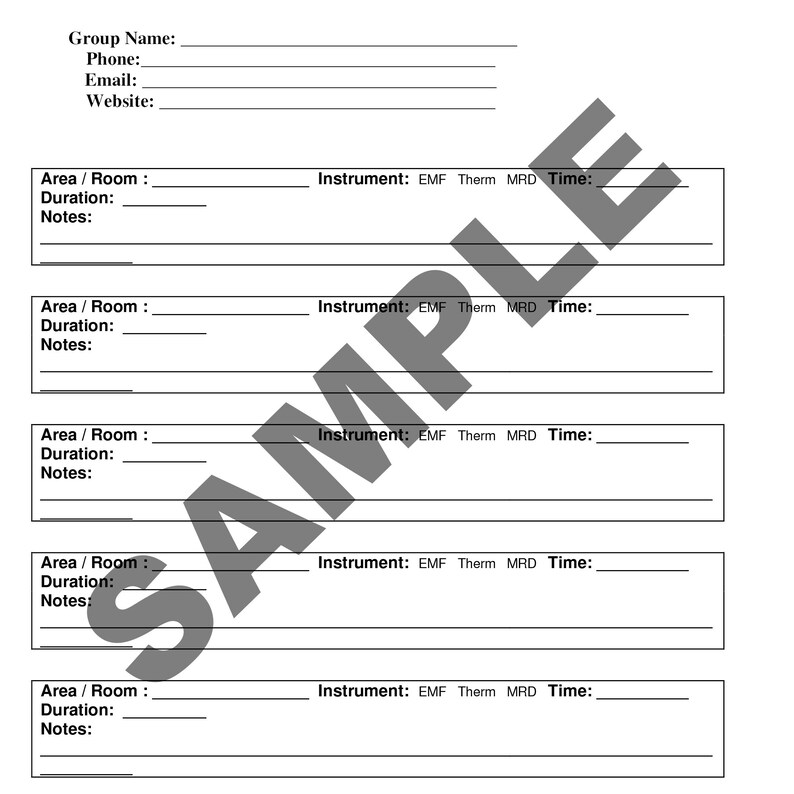 Paranormal Investigator Log Files - Etsy