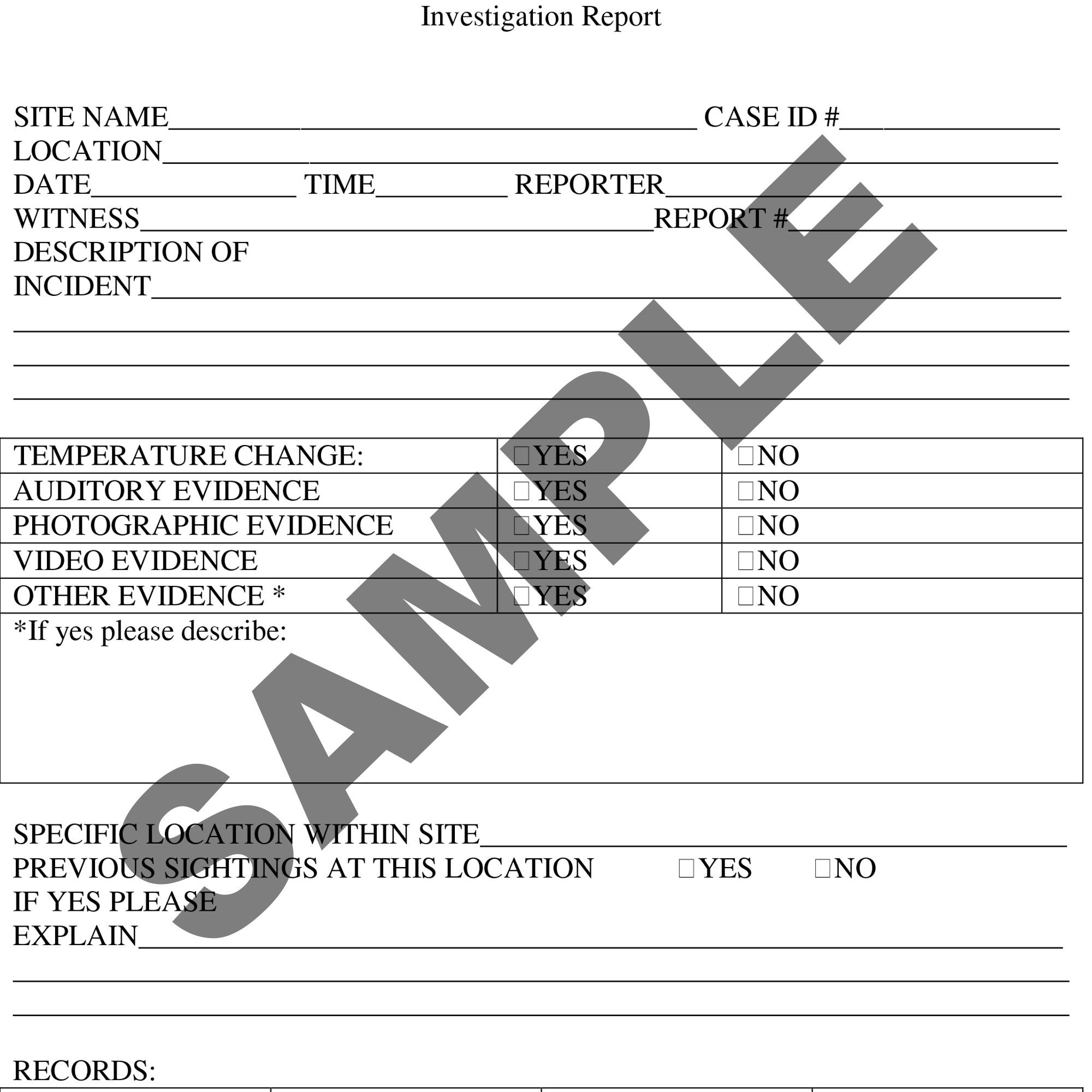 Paranormal Investigator Log Files - Etsy