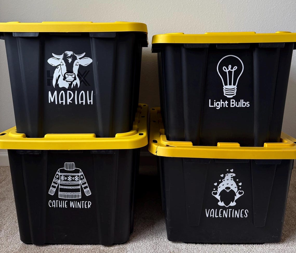 Storage Tote Labels - Etsy