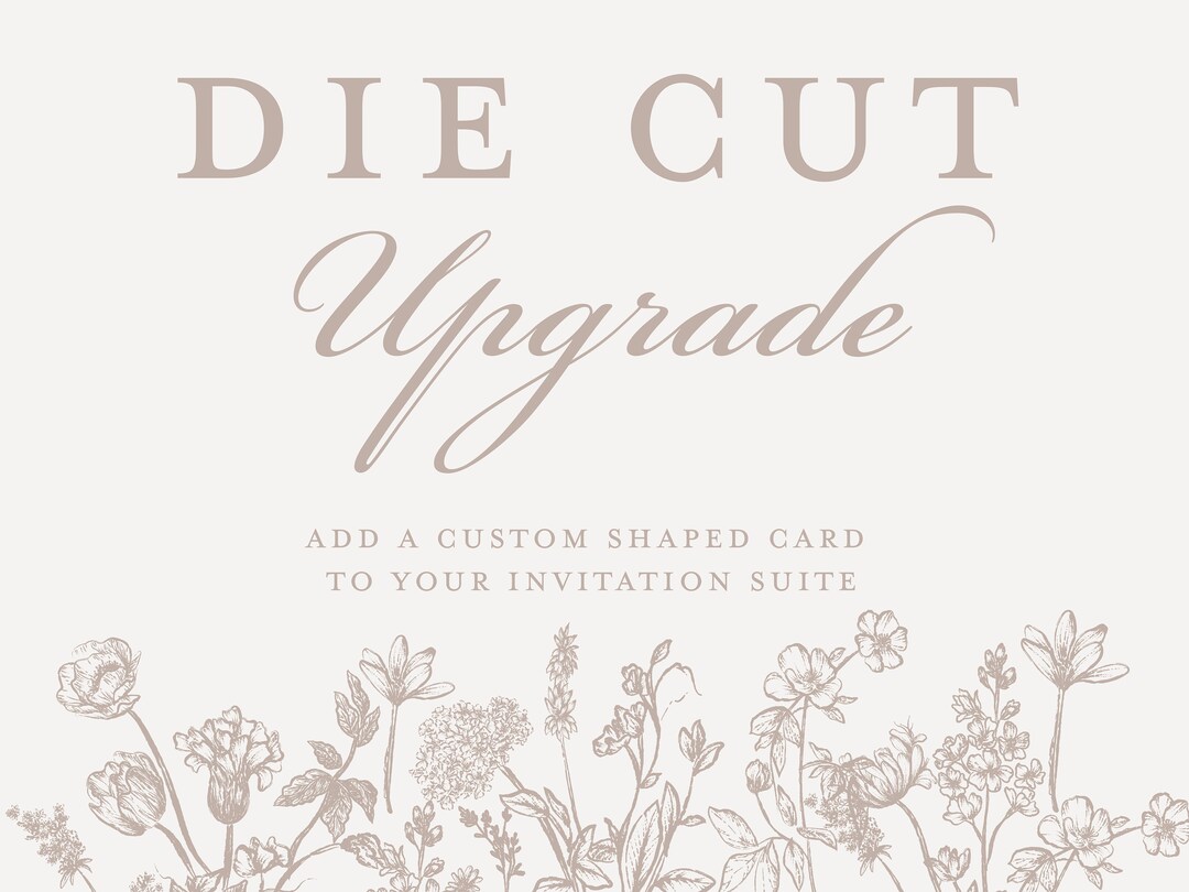Die Cut Upgrade | Custom Shape Card | High End Printing - Etsy