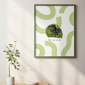 Lando Norris Helmet Design 2024 | Last Lap Lando Illustration | Wall ...