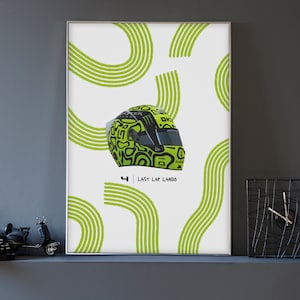 Lando Norris Helmet Design 2024 | Last Lap Lando Illustration | Wall ...