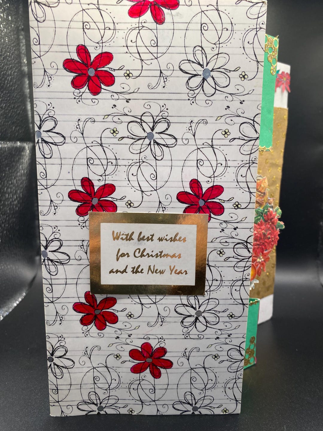 Christmas Tri Fold Card With Aperture - Etsy