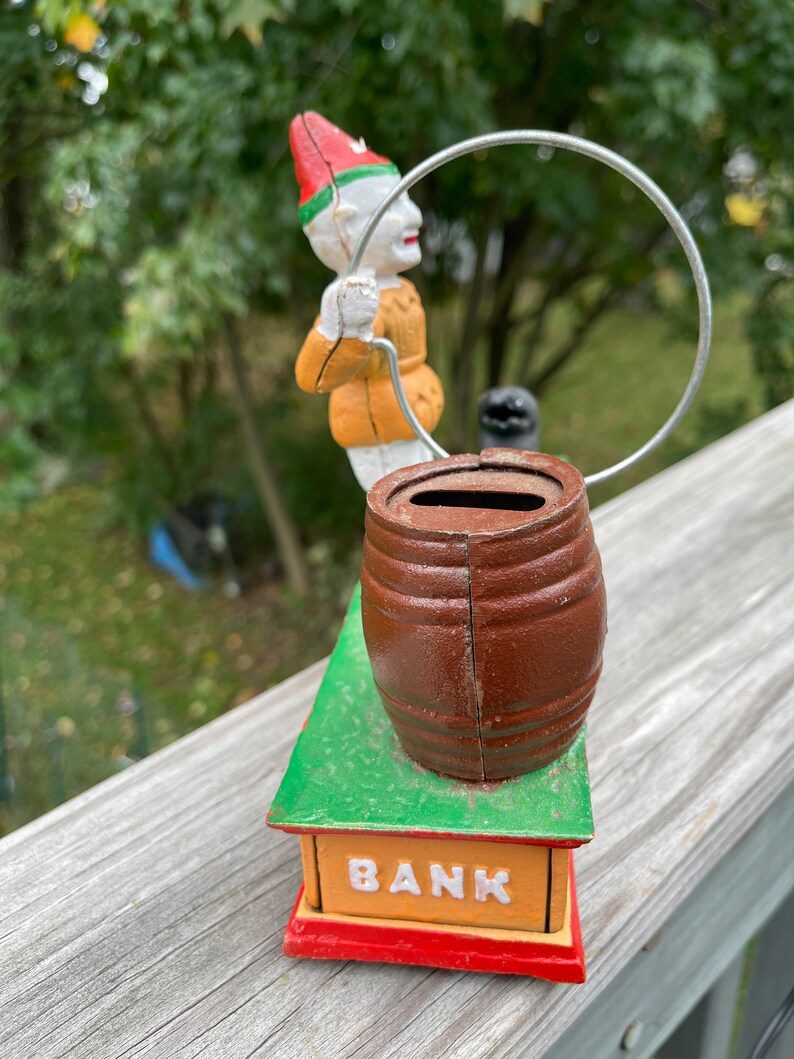 Cast Iron Clown Bank Set - Vintage - Free Shipping - Etsy