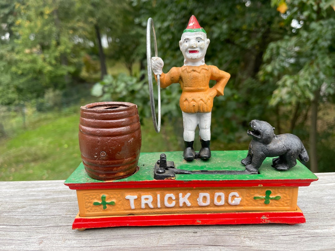 Cast Iron Clown Bank Set - Vintage - Free Shipping - Etsy
