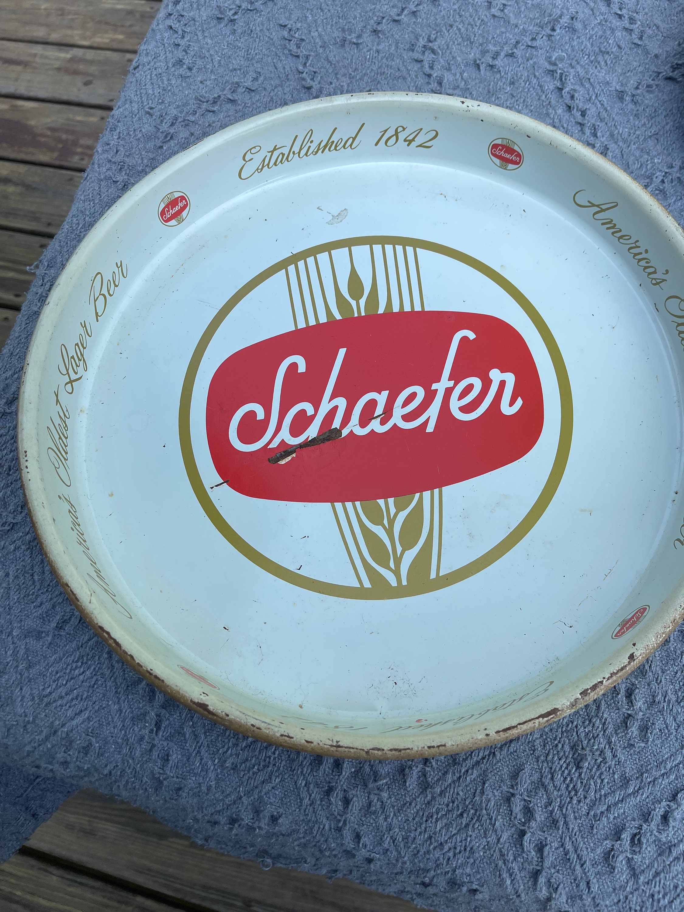 Vintage Beer Tray - Schaefer Beer - Etsy