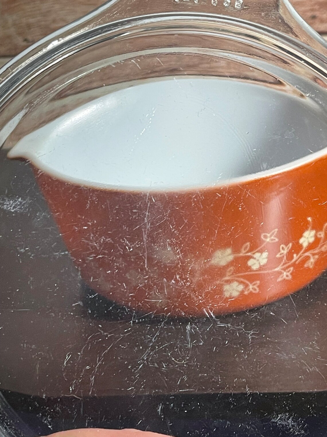 Pyrex Trailing Flower Round Casserole Dish 474B W/ Lid -FREE DOMESTIC ...