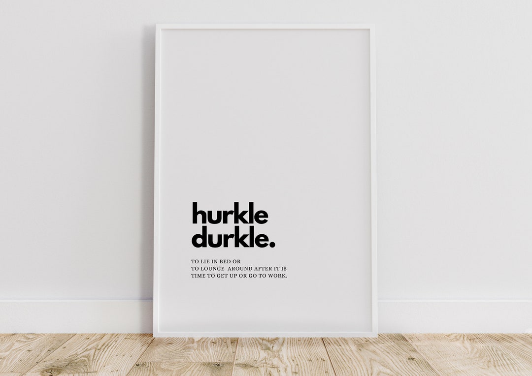 HURKLE DURKLE Bed Rotting Printable Art Poster, Stay in Bed, Comfy ...