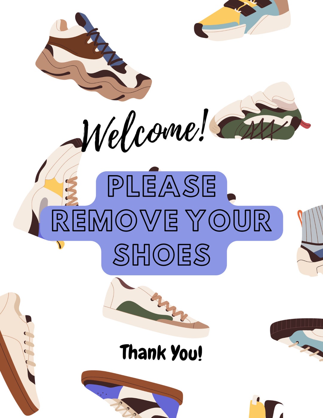 Please Remove Your Shoes Digital Download Open House Signs for Realtors ...