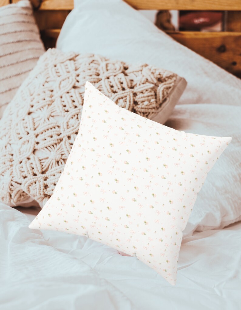 Coquette Aesthetic Coquette Home Decor Pillowcase Cute Pink Bow ...