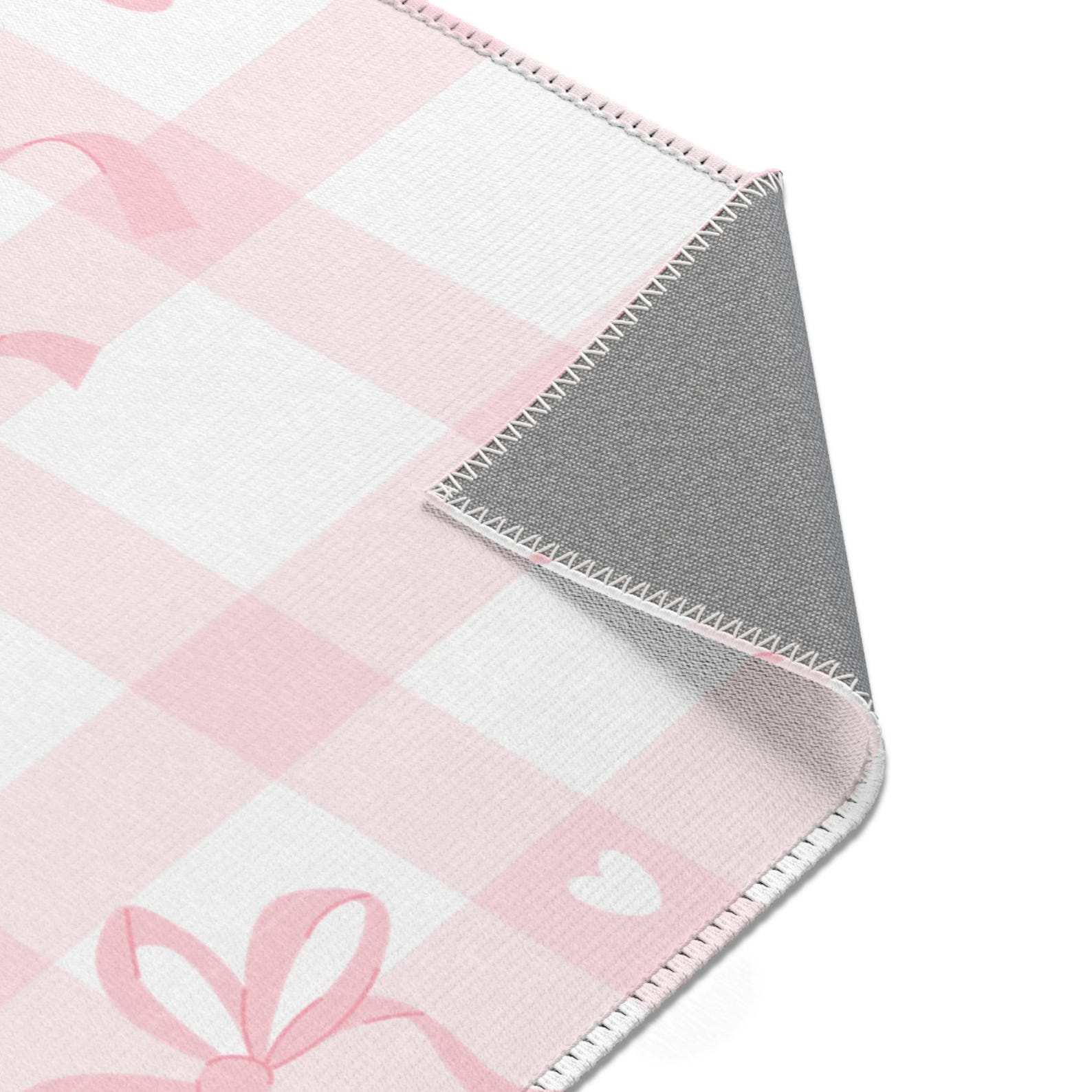 Cute Pink Coquette Bow Area Rug Carpet, Coquette Home Decor ...