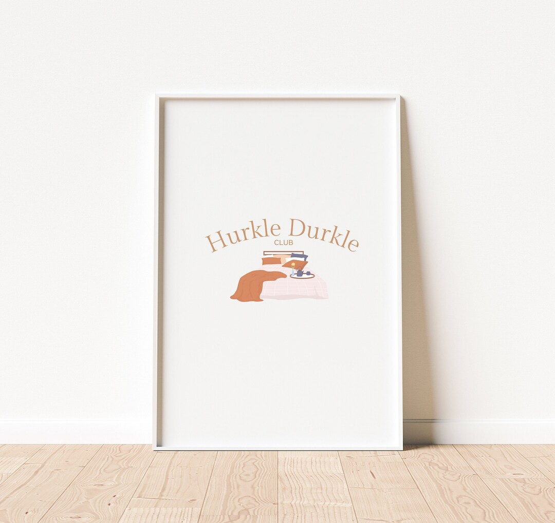 Hurkle Durkle Digital Print Wall Art Bed Rotting Poster, Stay in Bed ...