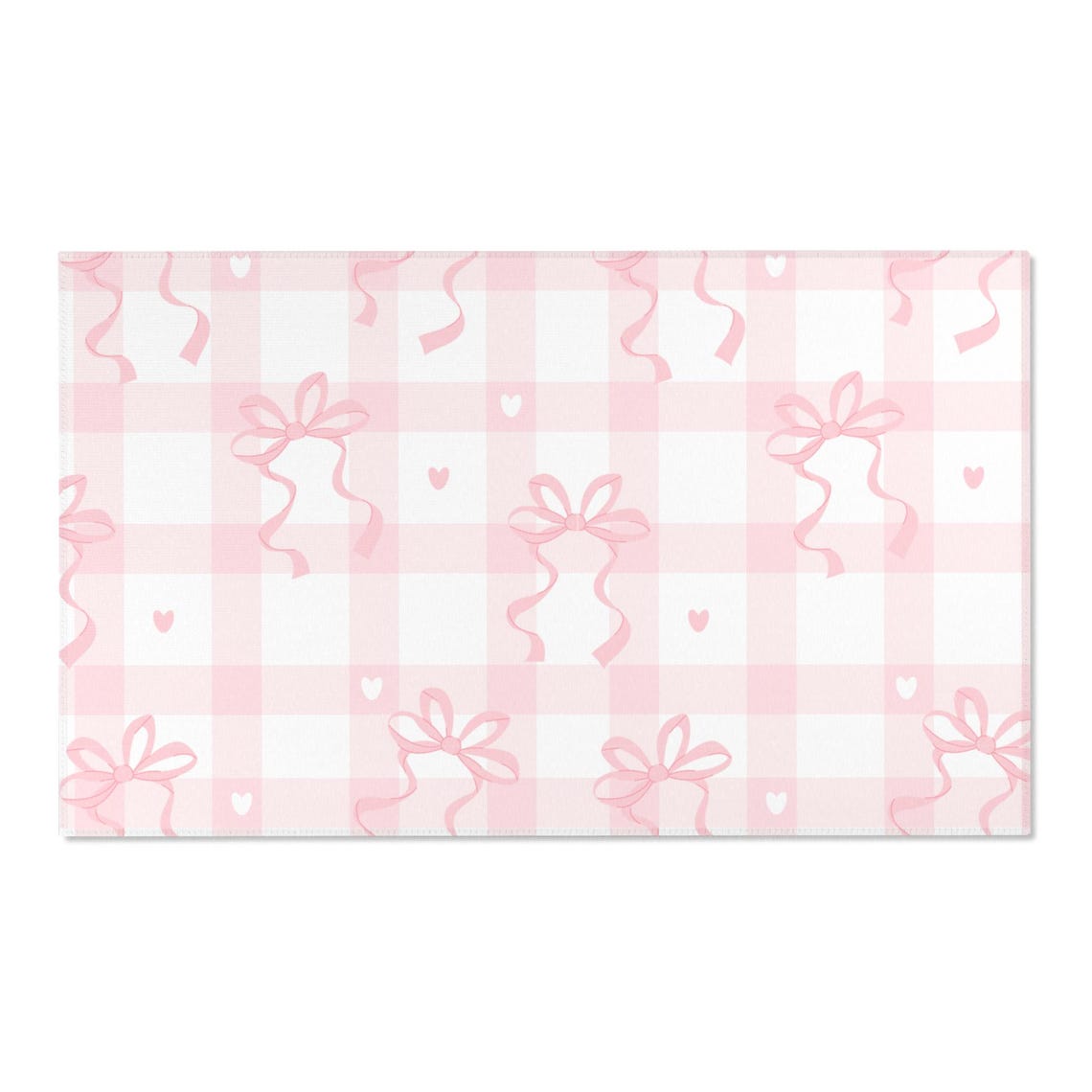 Cute Pink Coquette Bow Area Rug Carpet, Coquette Home Decor ...