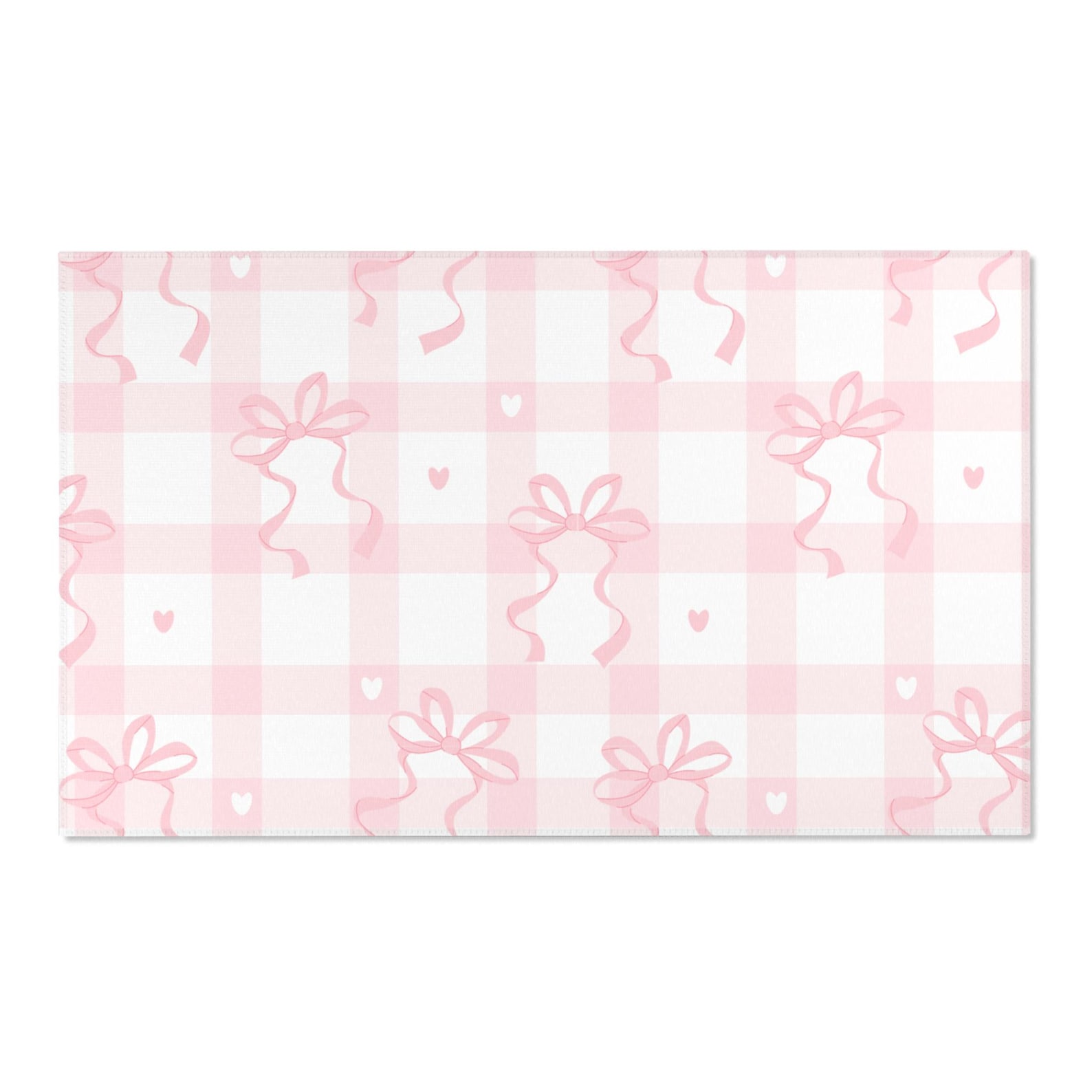 Cute Pink Coquette Bow Area Rug Carpet, Coquette Home Decor ...