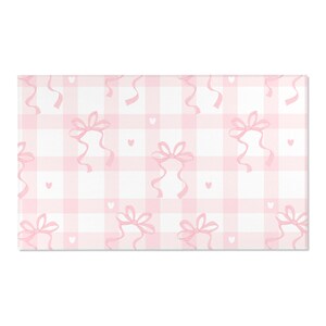 Cute Pink Coquette Bow Area Rug Carpet, Coquette Home Decor ...