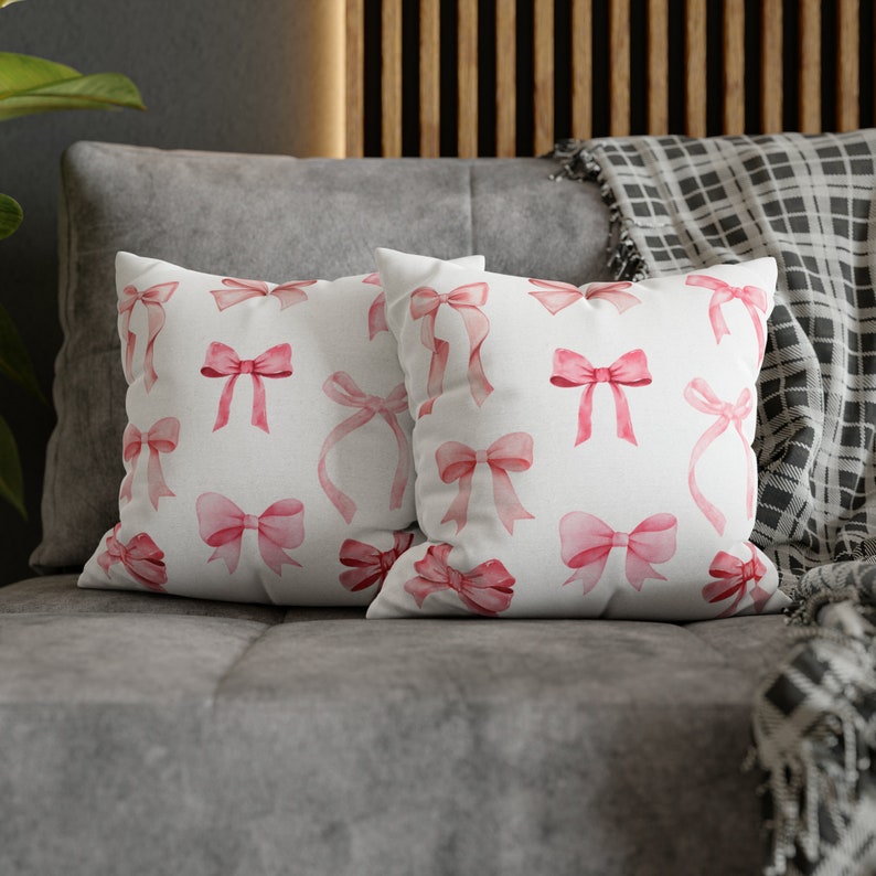 Coquette Pink Bows Collection Pillowcase Cover, Coquette Home Decor ...