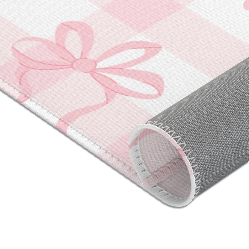 Cute Pink Coquette Bow Area Rug Carpet, Coquette Home Decor ...