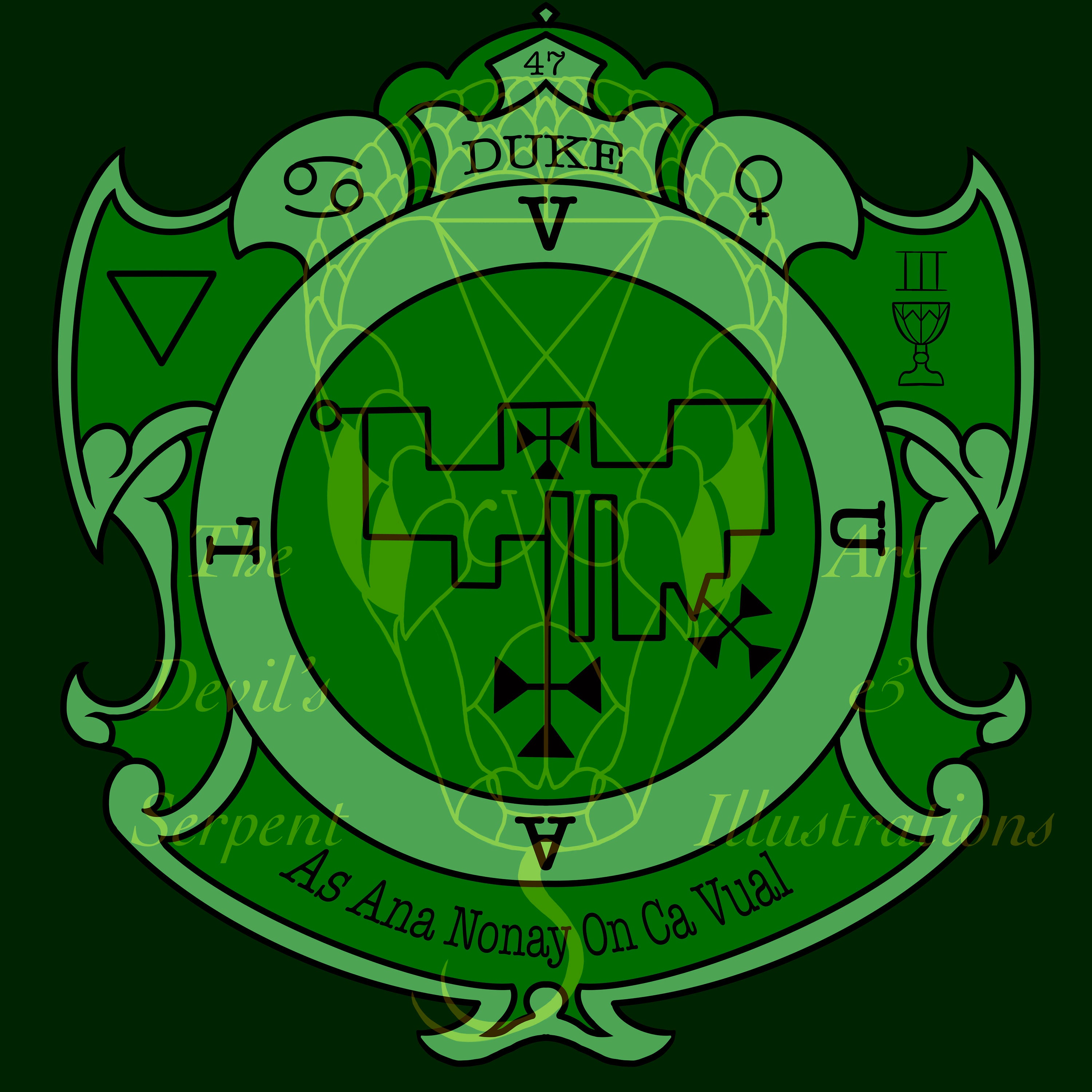 Duke Vual Goetic Information Sigil - Etsy