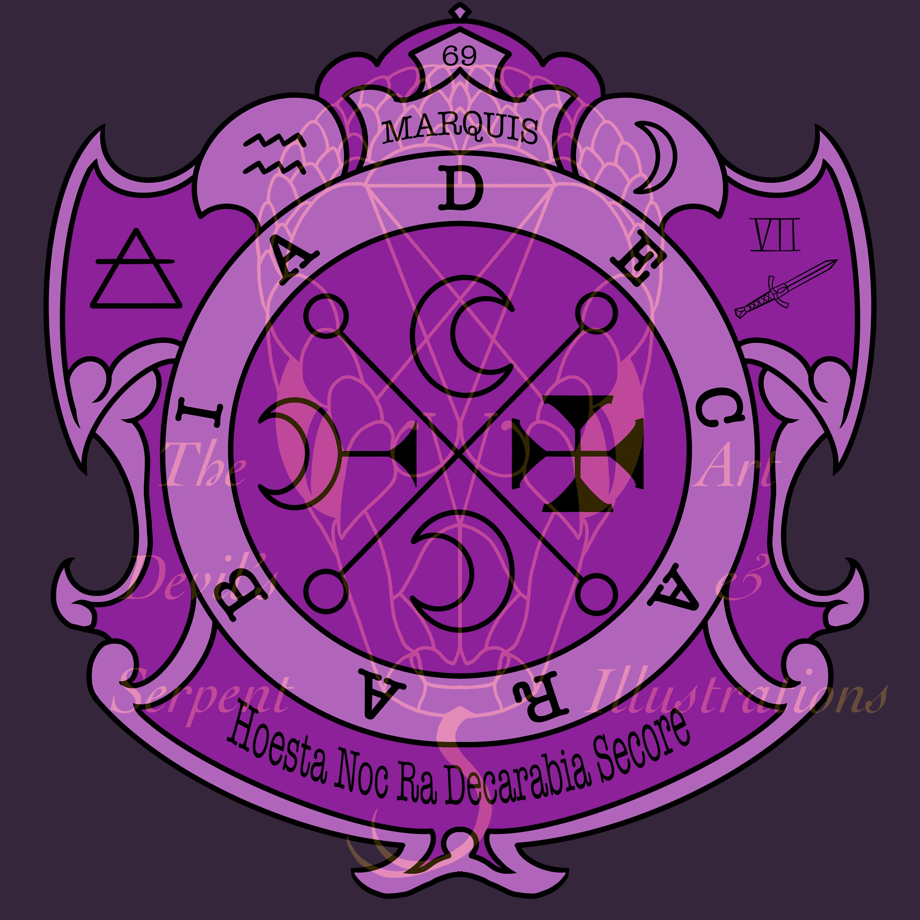 Marquis Decarabia Goetic Information Sigil - Etsy