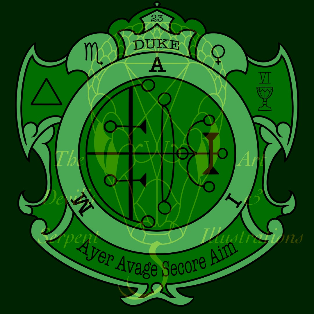 Duke Aim Goetic Sigil Information Design - Etsy