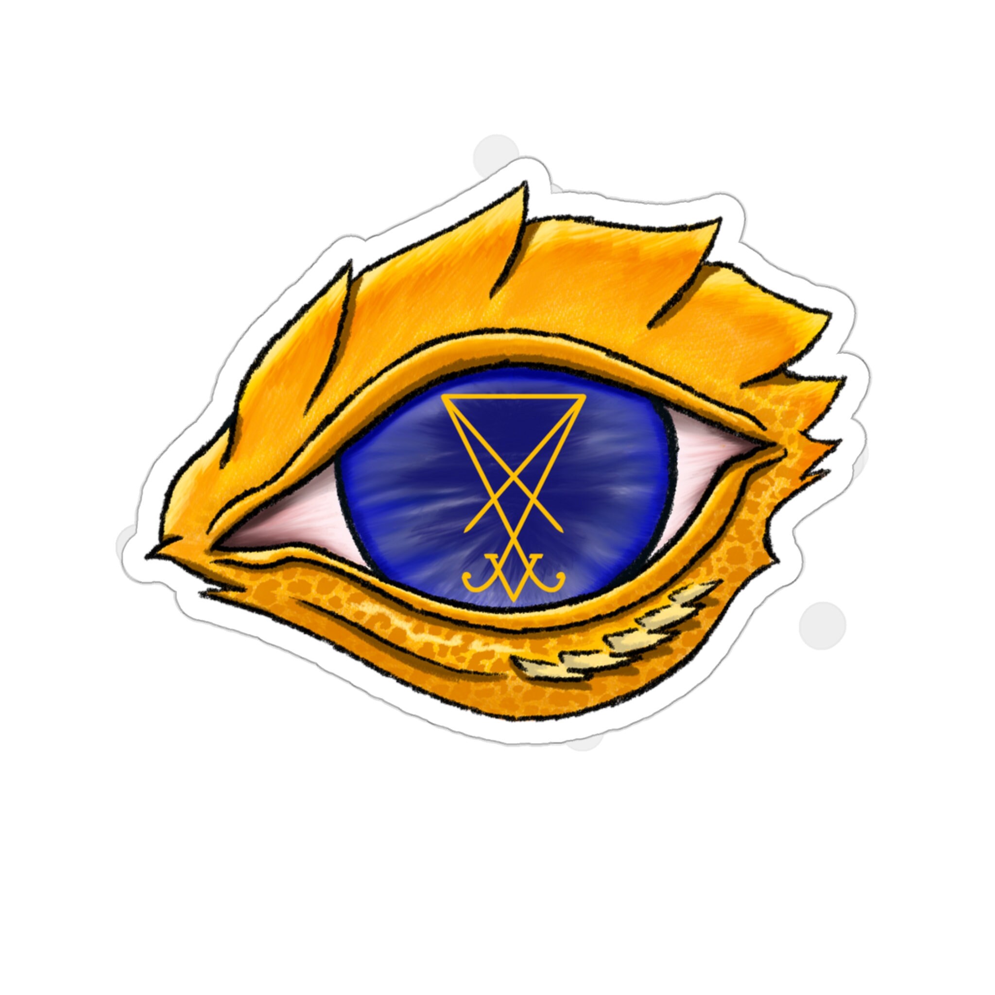 Lucifer Dragon Eye Sigil Sticker, Lucifer Sticker, Sigil Sticker, Demon ...