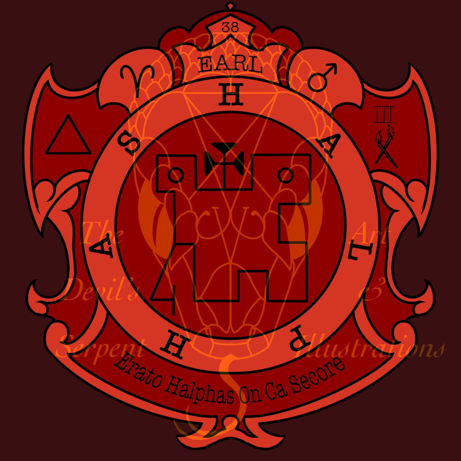 Earl Halphas Goetic Sigil Information Design - Etsy