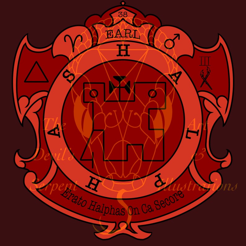 Earl Halphas Goetic Sigil Information Design - Etsy