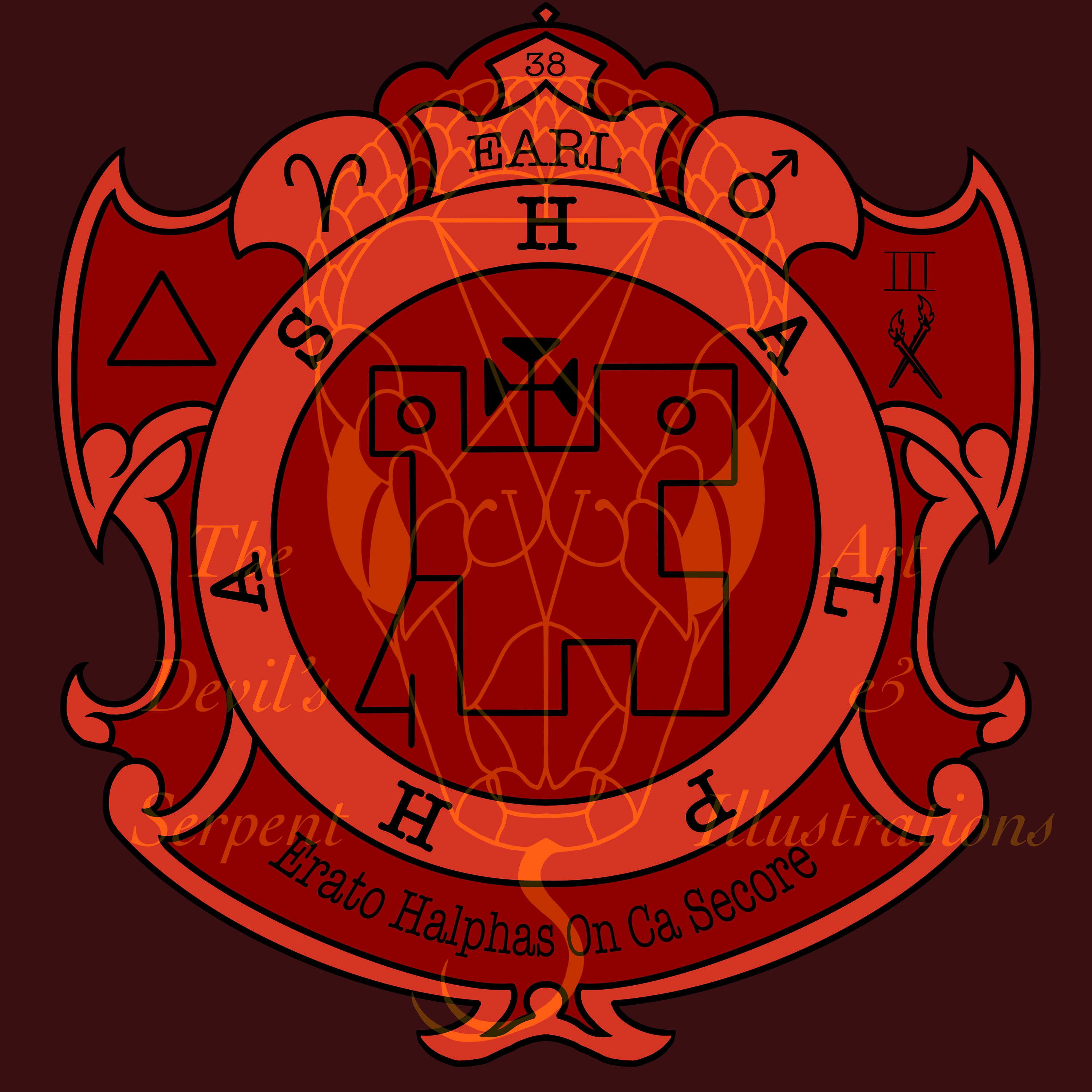Earl Halphas Goetic Sigil Information Design - Etsy