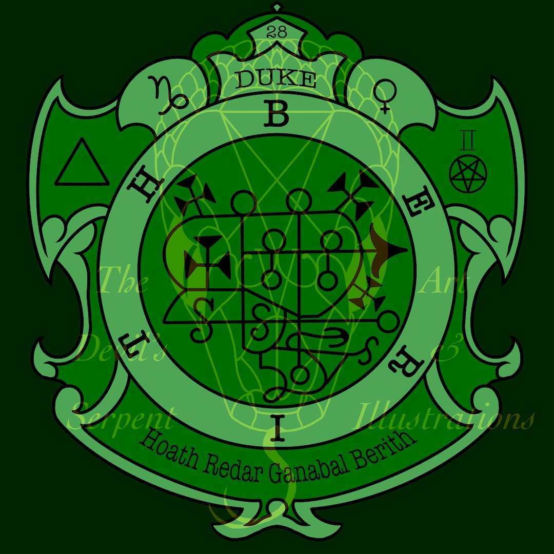 Duke Berith Goetic Sigil Information Design - Etsy