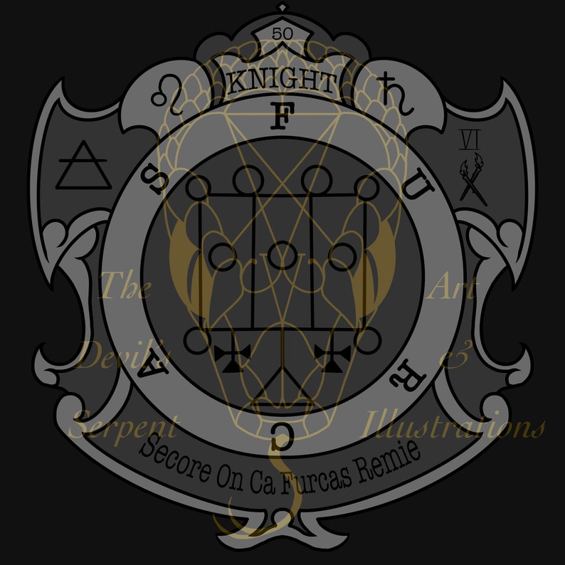 Knight Furcas Goetic Information Sigil - Etsy