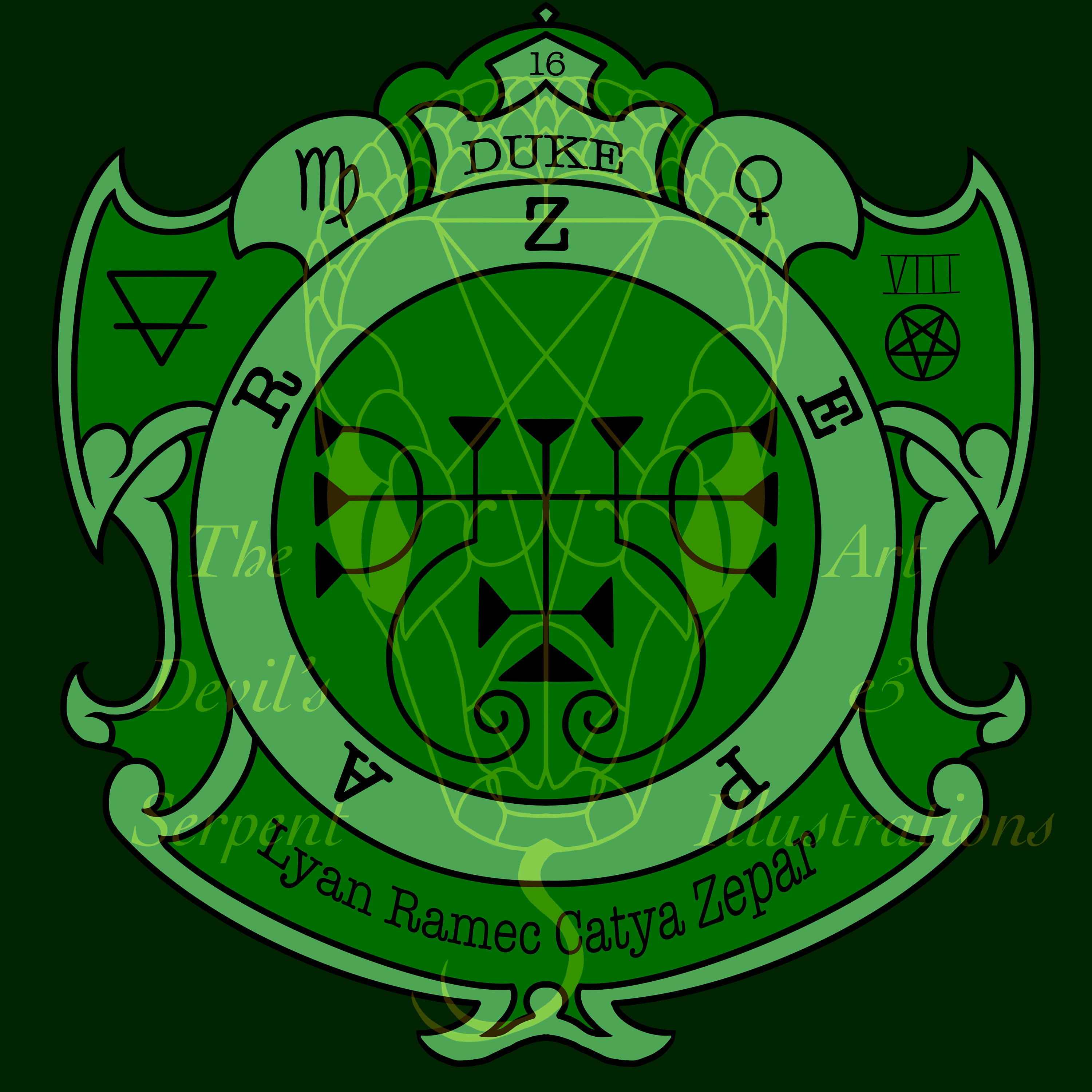 Duke Zepar Goetic Sigil Information Design - Etsy