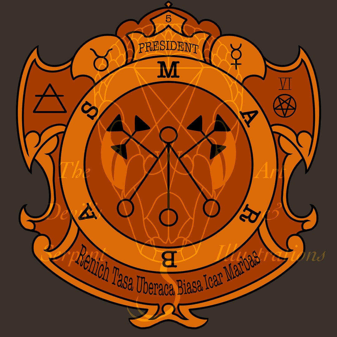 President Marbas Goetic Sigil Information Design - Etsy