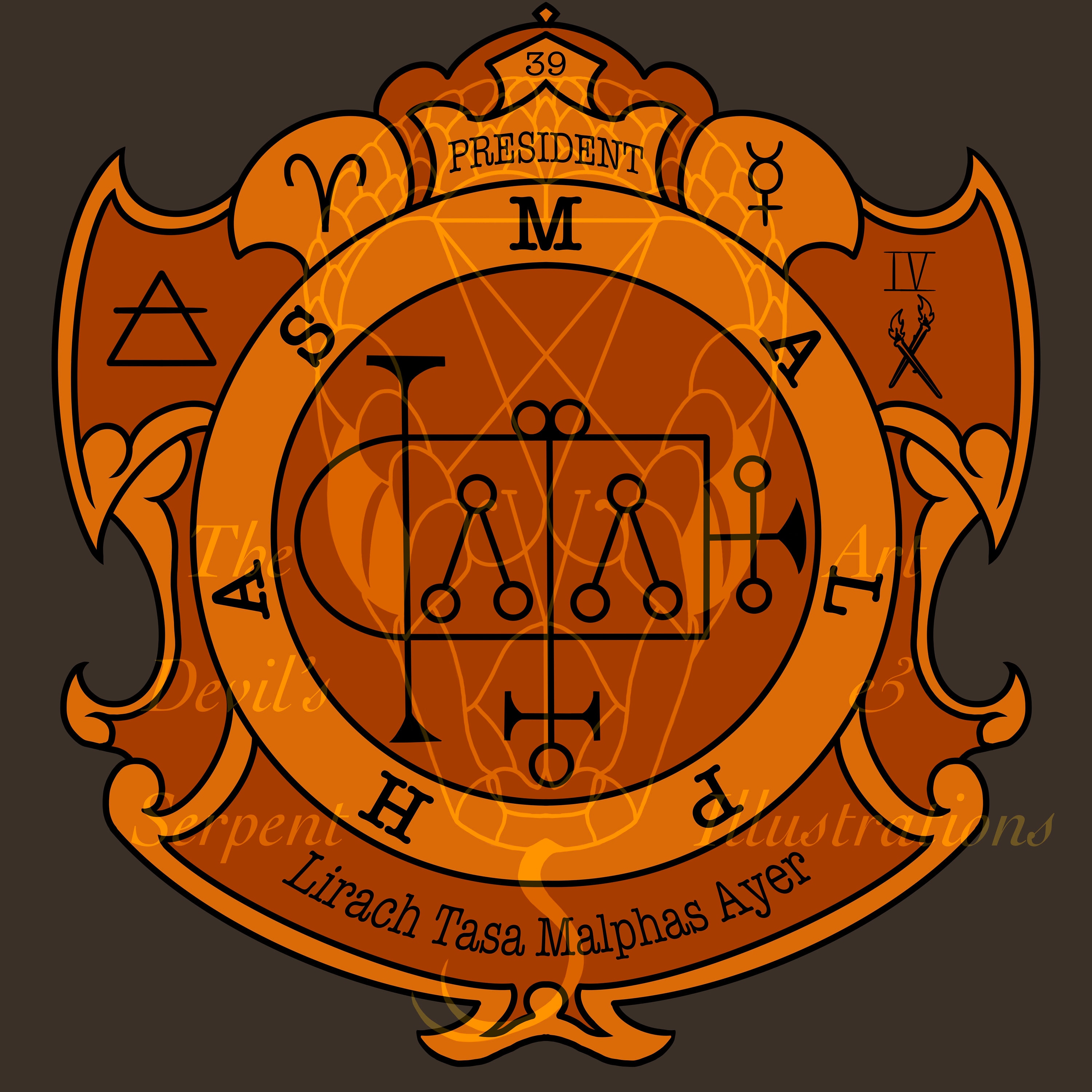 President Malphas Goetic Information Sigil - Etsy