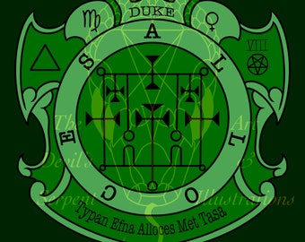 Duke Agares Goetic Sigil Information Design - Etsy