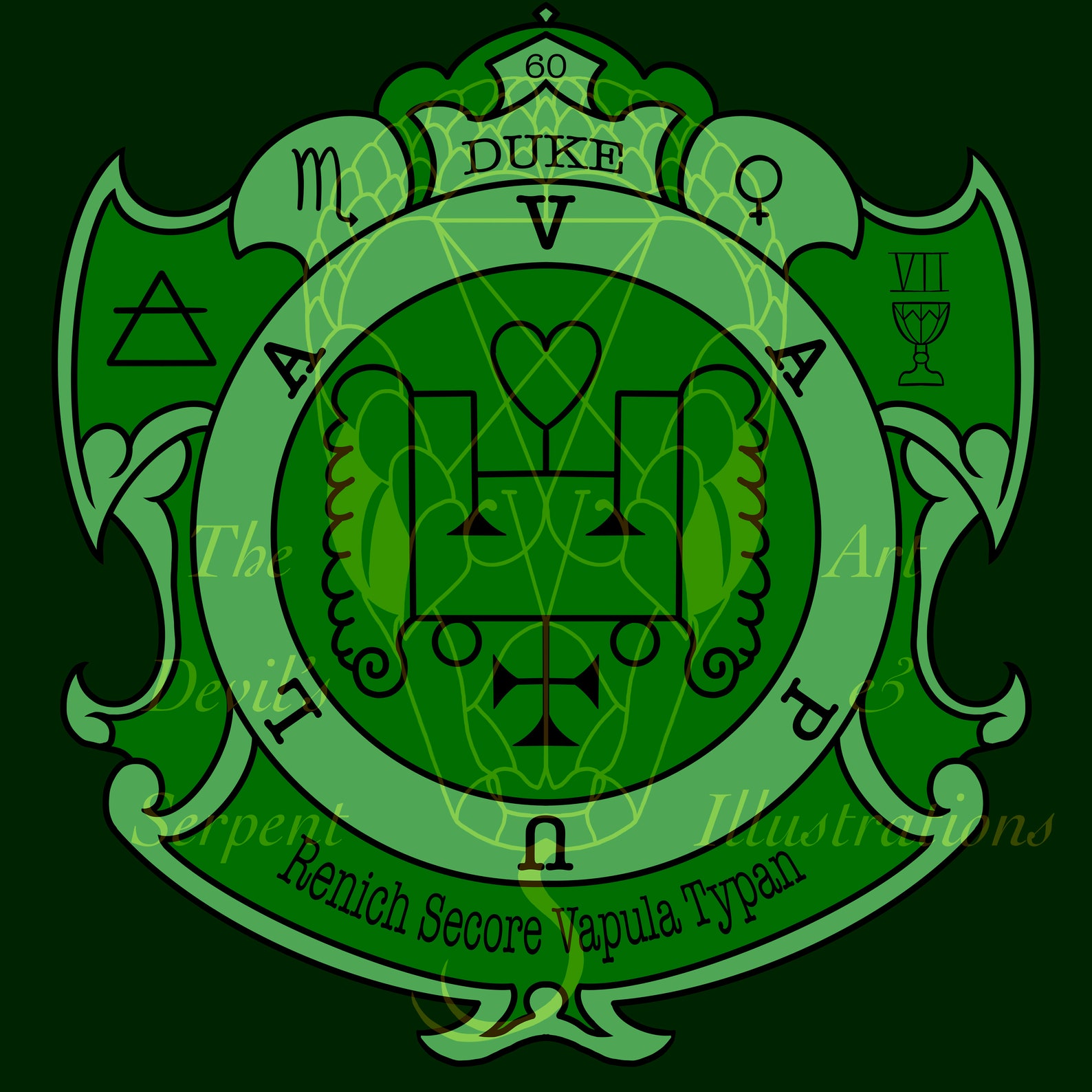 Duke Vapula Goetic Information Sigil - Etsy