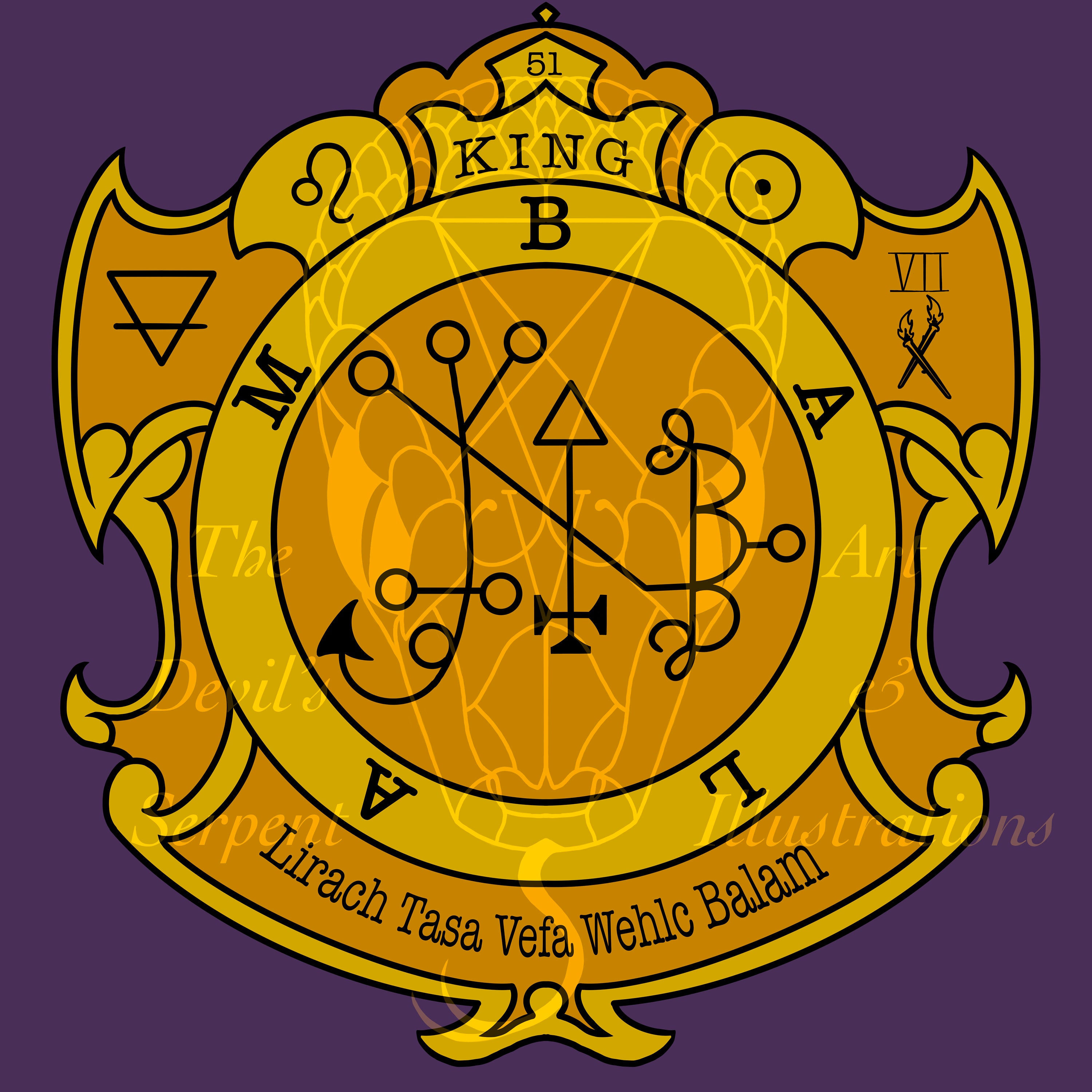 King Balam Goetic Information Sigil - Etsy